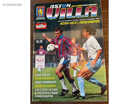 Dergi / Trabzonspor-Aston Villa 1994 UEFA Kupası Orijinal Maç Kİtapçığı ...