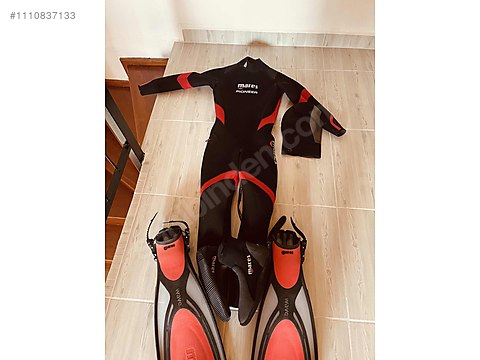 3 Beden Mares pioneer 5 mm dalış elbisesi ve mares wave palet - Su ...