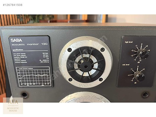 SABA Acoustic Monitor 130 Hoparlörler - İkinci El Saba Set Hoparlörü ...