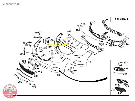 A2128870298 2128870298 ön tampon üst tutucu w212 - İlan ve alışverişte ...