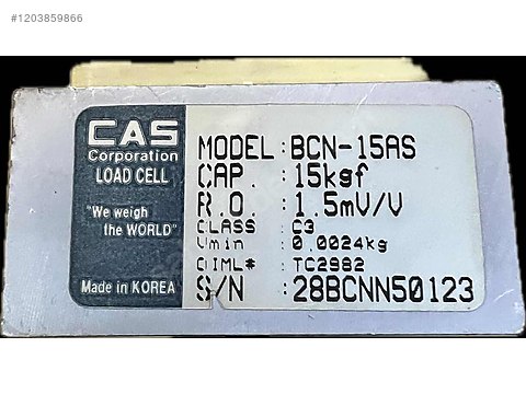 CAS LOAD CELL 15 KG sahibinden.comda - 1203859866