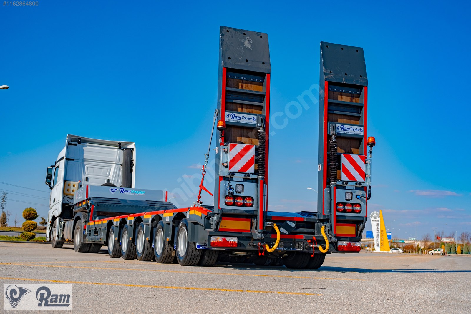 Lowbed / Havuzlu / RAM TREYLER 5 DİNGİL HİDROLİK YANA GENİŞLEMELİ LOWBED 85 TON sahibinden.comda ...