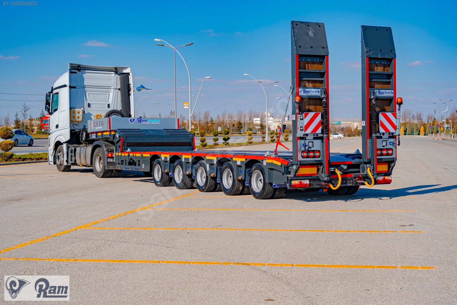 Lowbed / Havuzlu / RAM TREYLER 5 DİNGİL HİDROLİK YANA GENİŞLEMELİ LOWBED 85 TON sahibinden.comda ...