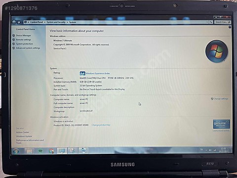 Samsung / Samsung R510 Dizüstü Laptop Çalışır Durumda / Uygun Fiyat ...