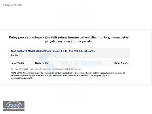 Volkswagen / Passat / 1.5 TSI / Elegance / PASSAT1.5TSI ELGANCE CAMTVN+HYLET+MSAJ+ISTMA+HFZA ...