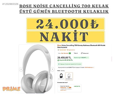 Bose Noise Cancelling 700 Kulak Ustu Gumu Bluetooth Kulakl k at sahibinden 1202883326