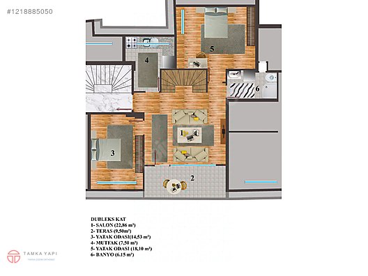 TAMKA YAPI Projesi 4+2 150m2 Balkonlu Satılık Daire - Satılık Daire ...
