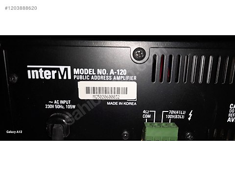 İnter M A-120 Public Adress Amplifier sahibinden.comda - 1203888620