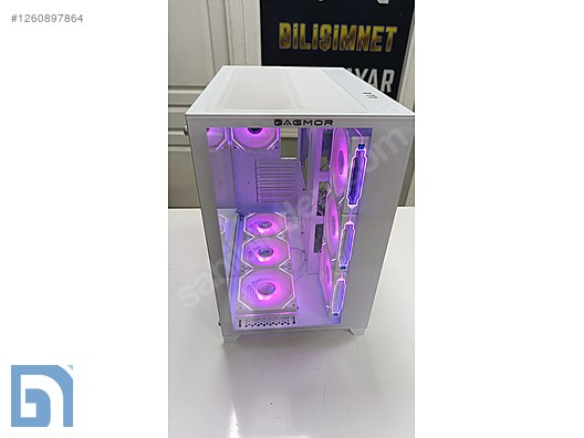 DAGMOR SEAVİEW AKVARYUM KASA BEYAZ 7 FANLI ARGB TEMPERLİ SIFIR - Kasa ...