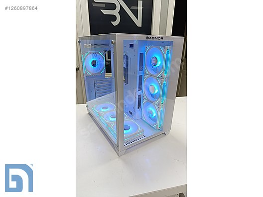 DAGMOR SEAVİEW AKVARYUM KASA BEYAZ 7 FANLI ARGB TEMPERLİ SIFIR - Kasa ...