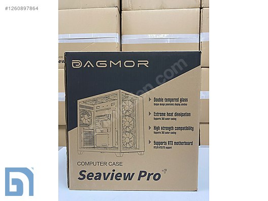 DAGMOR SEAVİEW AKVARYUM KASA BEYAZ 7 FANLI ARGB TEMPERLİ SIFIR - Kasa ...