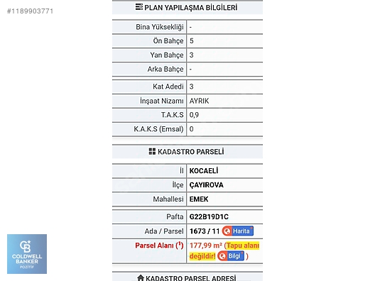 ÇAYIROVA AKSE MAH. SATILIK BİTİŞİK 2 PARSEL(KAT KARŞILIĞI UYGUN) - Emek ...