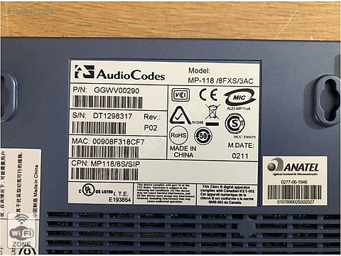 AudioCodes MP-118-4FXS-4FXO-3AC VoIP Gateway - Voip Gateway ilanları ...