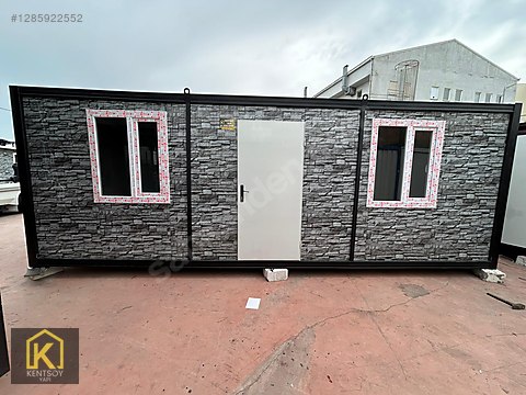 Prefab Houses / KENTSOY YAPI'DAN 7x3 21M2 DÜZ ÇATI TEK ODA PREFABRİK EV ...