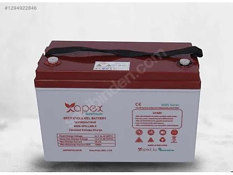 100 Ah Karbon Jel Aku Apex Marka sahibinden.comda - 1294922846