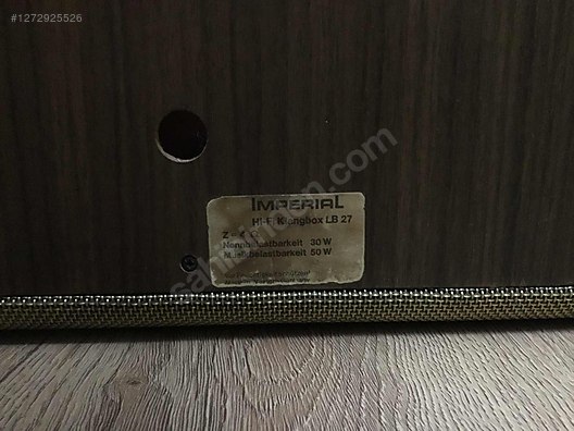 IMPERIAL LB27 (isophon) - İkinci El Telefunken Raf Tipi Hoparlör ...
