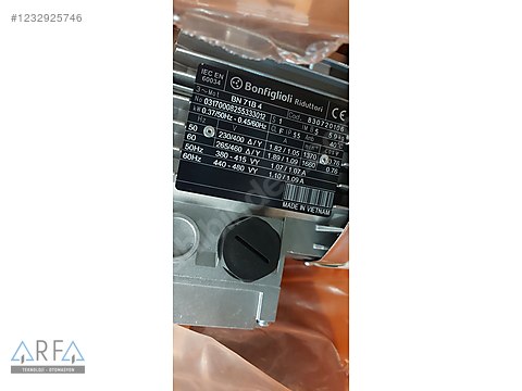 BONFIGLIOLI BN 71B 4 REDUKTORLU MOTOR cod. 830720106 - Bonfiglioli ...