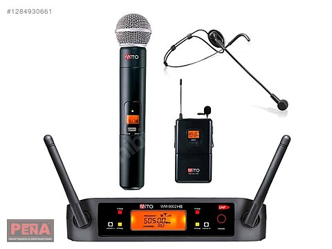 MİTO WM-9002B TEK YAKA-KAFA (HEADSET)UHF DİGİTAL TELSİZ MİKROFON ...