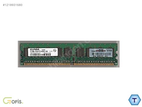 ELPIDA 512MB DDR2 533 1Rx8 PC2-4200E RAM EBE51ED8AGFA-5C-E sahibinden.comda - 1218931680