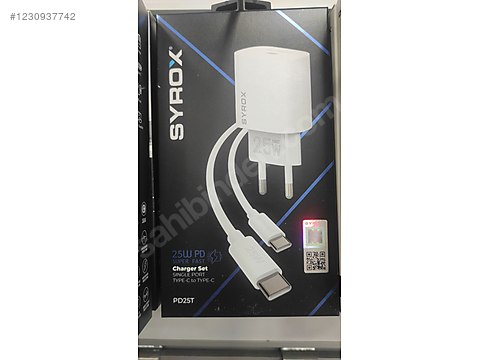 Syrox PD25T type-c hızlı şarj sahibinden.comda - 1230937742