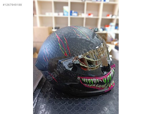 RUROC-Toxin L/XL Kask, Vizör(Krom ve Şeffaf), İntercom.... - Kapalı ...