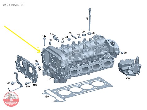 Cars & SUVs / Engine / A2740108600 274 010 86 00 SİLİNDİR KAPAK at ...