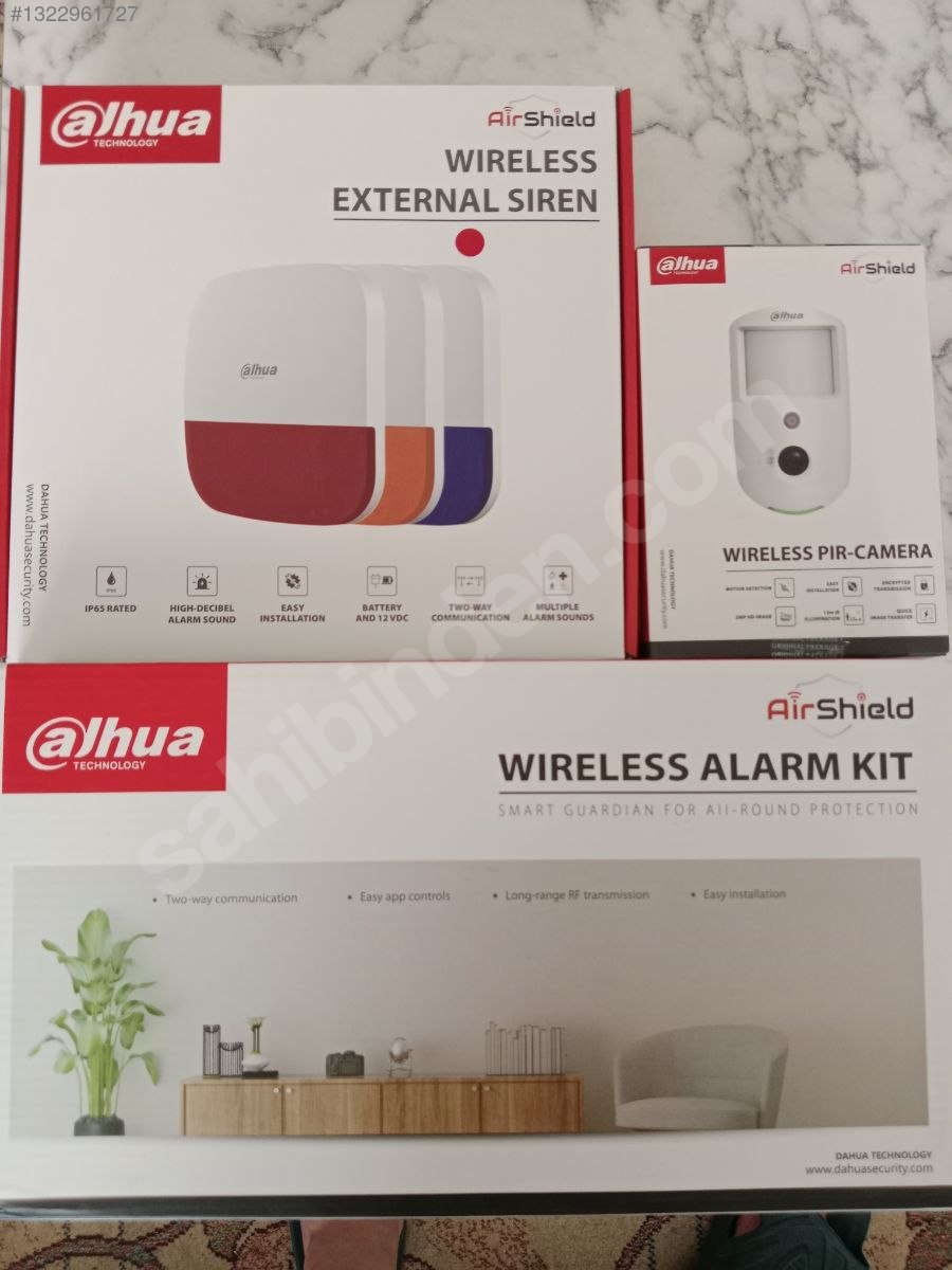 DAHUA WİRELESS GSM ALARM SET PİR KAMERA SİREN - Kablosuz Paket Hırsız ...