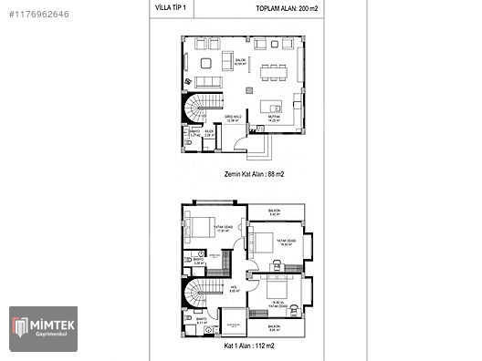 MİMTEK MİMARLIK & GAYRİMENKUL'DEN SATILIK HAVUZLU DUBLEX VİLLA ...