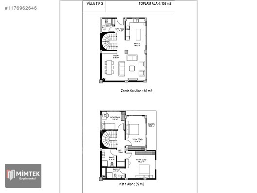 MİMTEK MİMARLIK & GAYRİMENKUL'DEN SATILIK HAVUZLU DUBLEX VİLLA ...