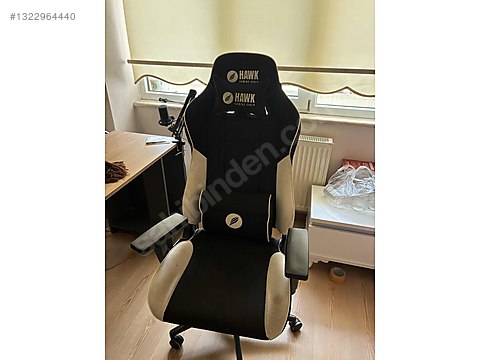 Hawk Siyah - Beyaz Oyuncu Koltuğu - 1322964440