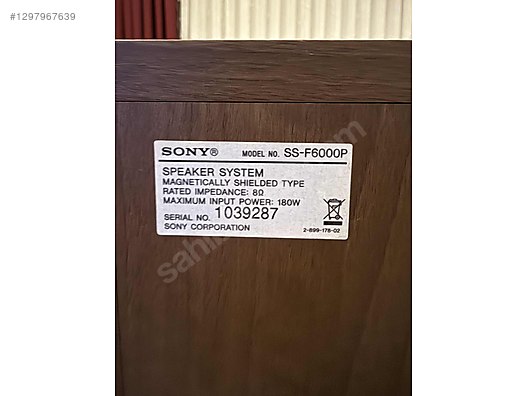 Sony SS-F6000P Kule Tipi Takim Hoparlör ve Kurulu Set - İkinci El Sony ...
