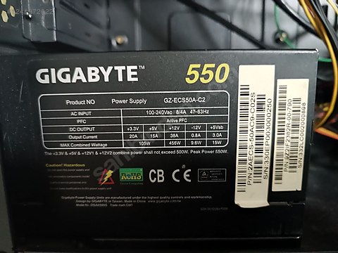 GİGABYTE 550 WAT PSU - Güç Kaynağı ve Tüm Masaüstü Bilgisayar Parçaları ...