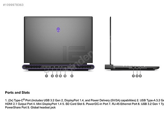 Alienware RTX 4080, Gaming Laptop 13th Core i9, 16GB, 1TB SSD - İlan ve ...