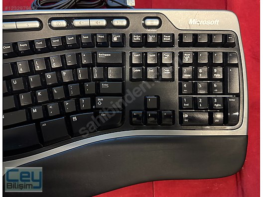 Microsoft Natural ergonomik Keyboard 4000 USB Siyah klavye - Kablolu ...