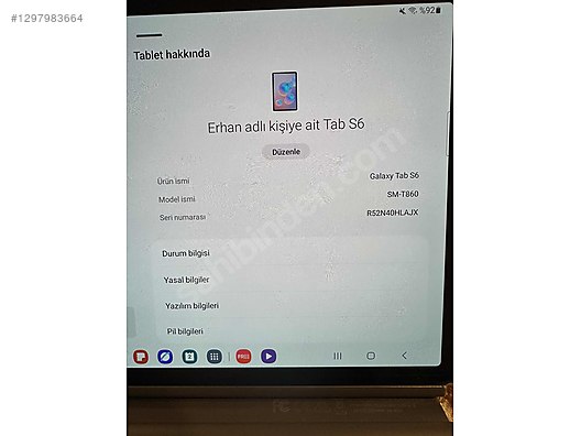 Samsung Galaxy Tab S6 T860 128 GB Tablet - 1297983664