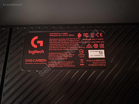 Logitech G413 Carbon Red switch klavye sahibinden.comda - 1224983938