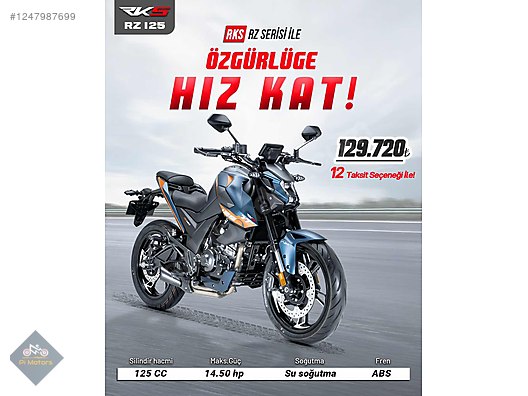 RKS RZ 125 2025 Model Naked / Roadster Motor Motosiklet Mağazasından ...