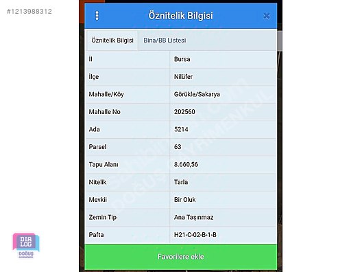 DİALOG DOĞUŞ GM. GÖRÜKLE SAKARYA'DA SATILIK 8660M2 TARLA - Satılık Arsa İlanları sahibinden.com ...
