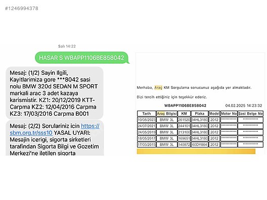 BMW / 3 Serisi / 320d / M Sport / 2012 MODEL 184 HP CİC EKRAN KATLANIR AYNA FİLDİŞİ DERİ E90 ...