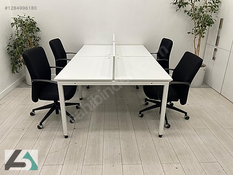 AVANTAJ OFİS - 4 KİŞİLİK BEYAZ ÇOKLU ÇALIŞMA MASASI - - Çoklu Çalışma ...